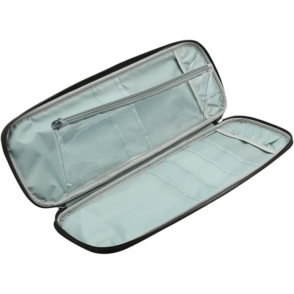 LIANXUE Knitting Needle Case 15.7In, Zipper Storage Organiser Bag with ...