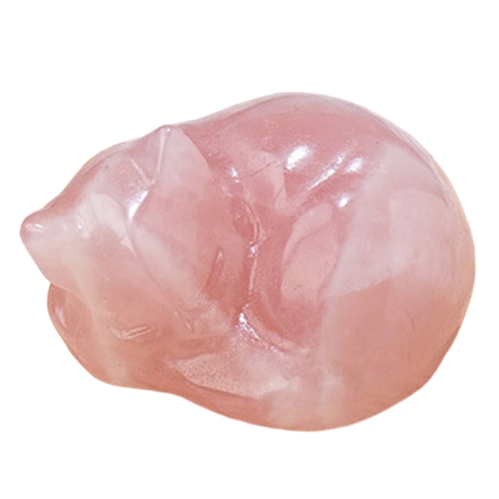 Peaceful Aventurine Cats Statue Miniature Stone Art for Cats Lover ...