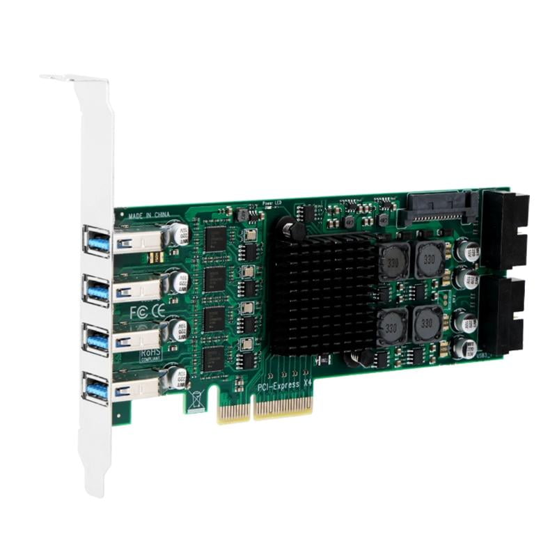 LIANXUE PCI E Desktop PC Adapter Card PCI-Express to USB 3.0 Expansion ...