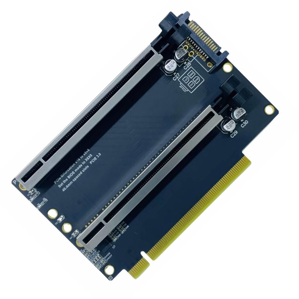 LIANXUE PCIe3.0 X16 to PCIEX8X8 Splits Adapters Support installing 2 ...