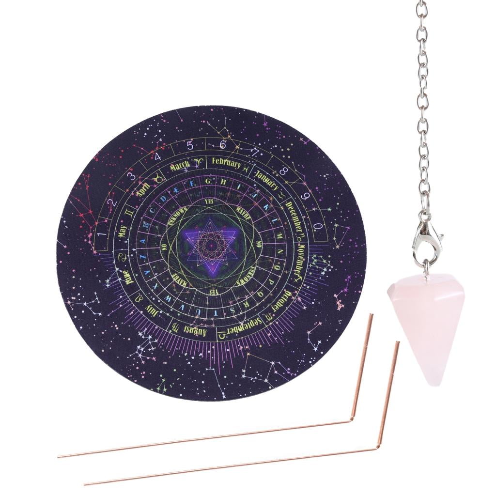 LIANXUE Pendulum Dowsing Board for Witchcraft, Wiccan Altar Set Metal ...