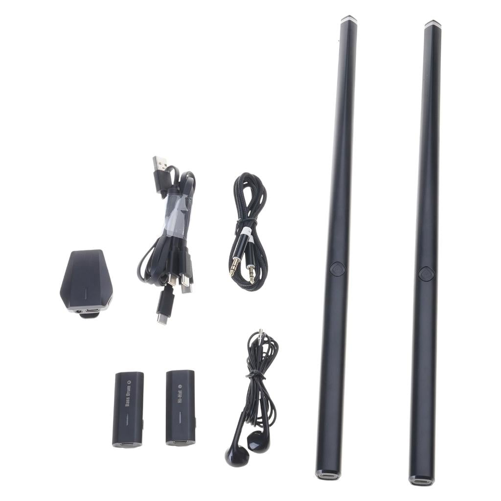 LIANXUE Portable Electric Air Drum Set Virtual Air Drum with Drumsticks ...