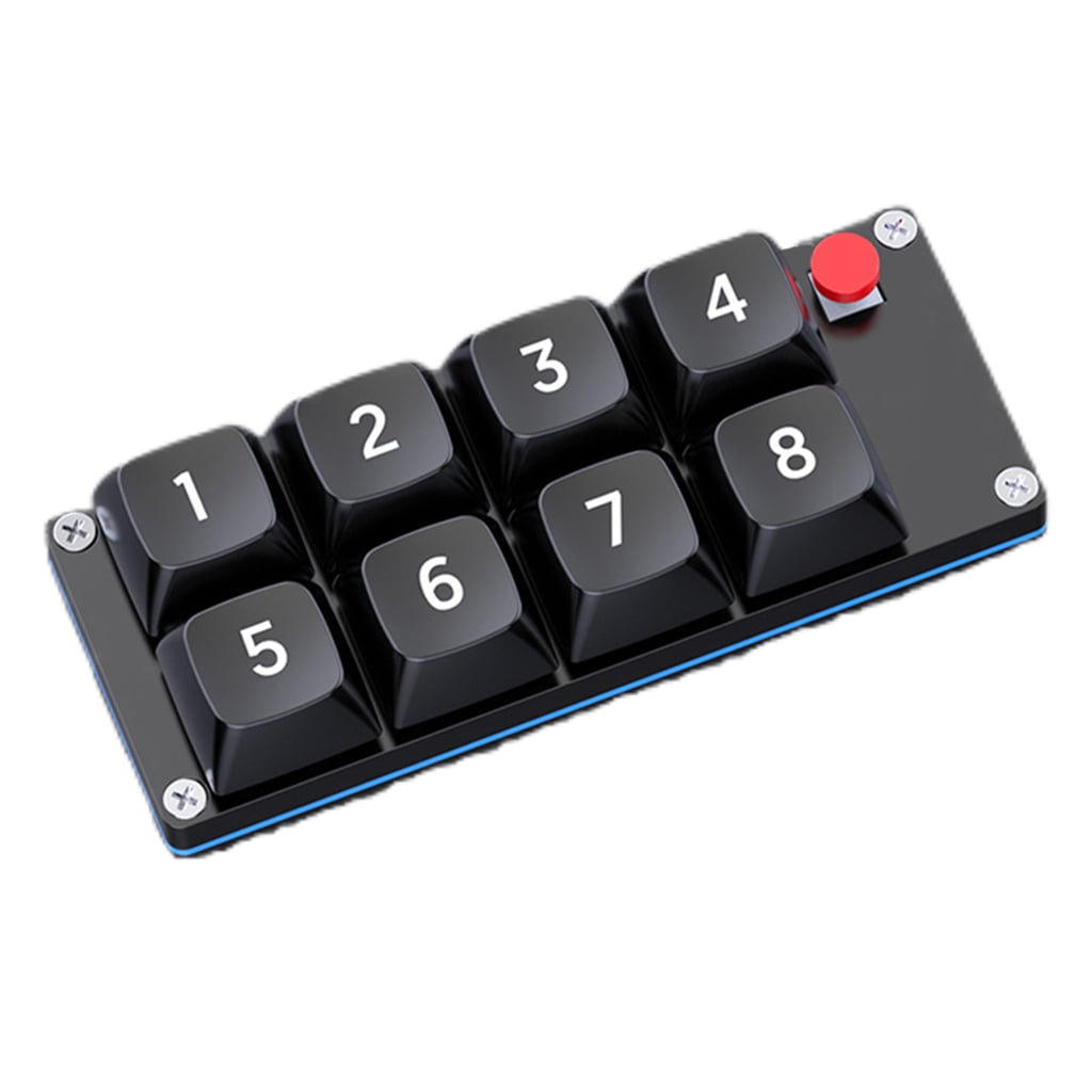 LIANXUE Programmable Macro Keypad Single Handed Keyboard, Ergonomic 8 ...