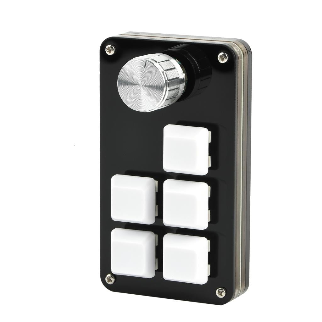 LIANXUE Programming Macro Keyboard 1 Knob RGB 5 Keys Copy Pastes Mini ...