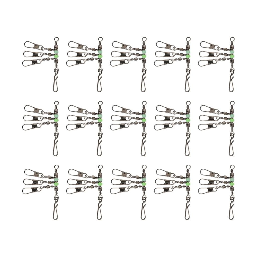 LIANXUE Rolling Sea Fishing Swivels Snap Connector Luminously Fishing ...