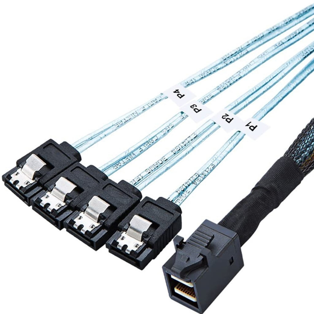 LIANXUE SFF-8643 to 4 Port 7Pin Connectors Breakouts Cable Hard Disk ...