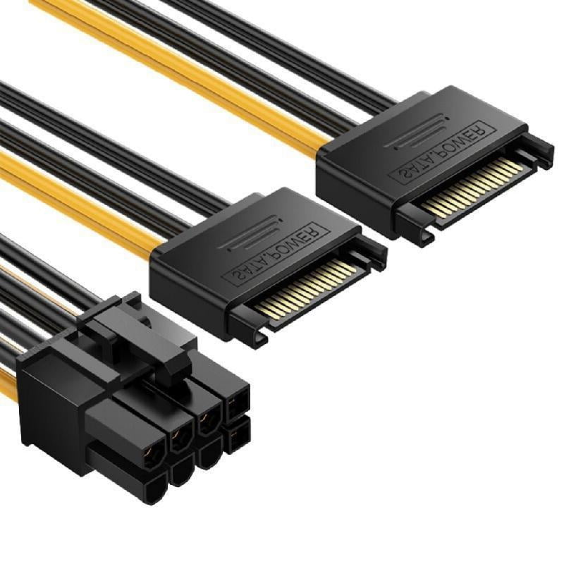 LIANXUE Sata15pin to 8Pin Power Cable for Video Card Connection Easy to ...
