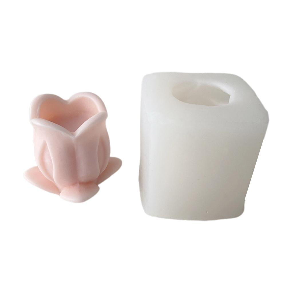 LIANXUE Silicone Flowerpot Mold Tulip Flower Concrete Clay Crafts Mould ...