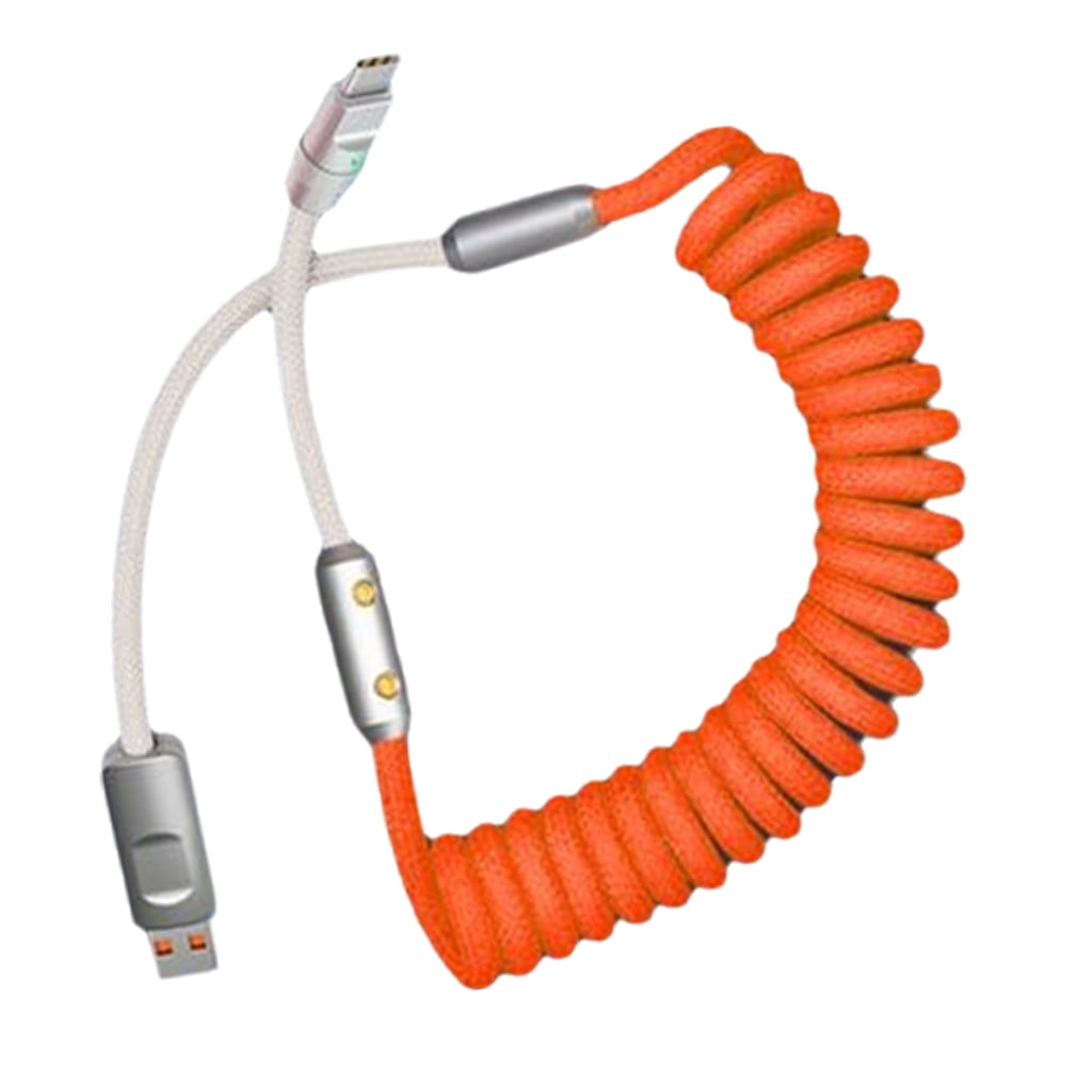 LIANXUE Spring Coiled Data Cable 120W Fast Charging Metal Housing for ...