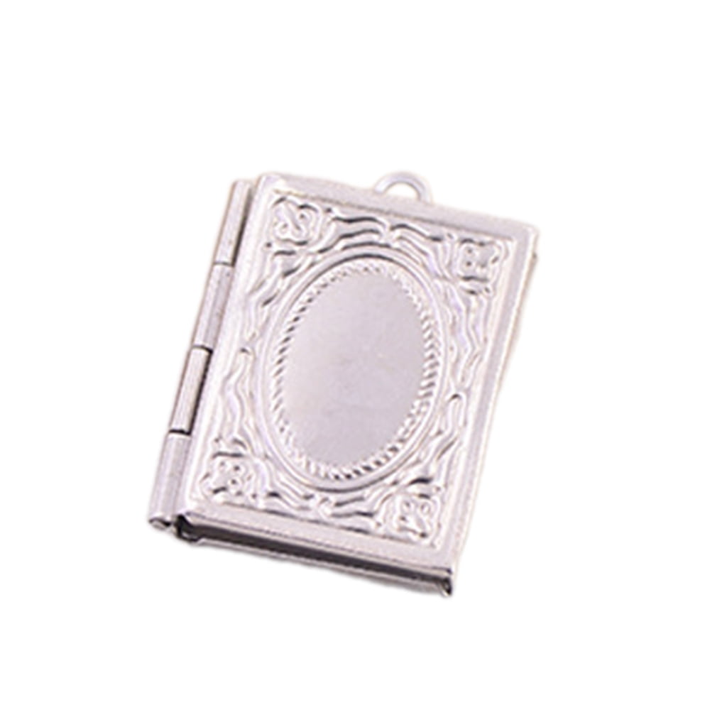 LIANXUE Stylish Photo Locket Necklace Pendant Contemporary Book Locket ...