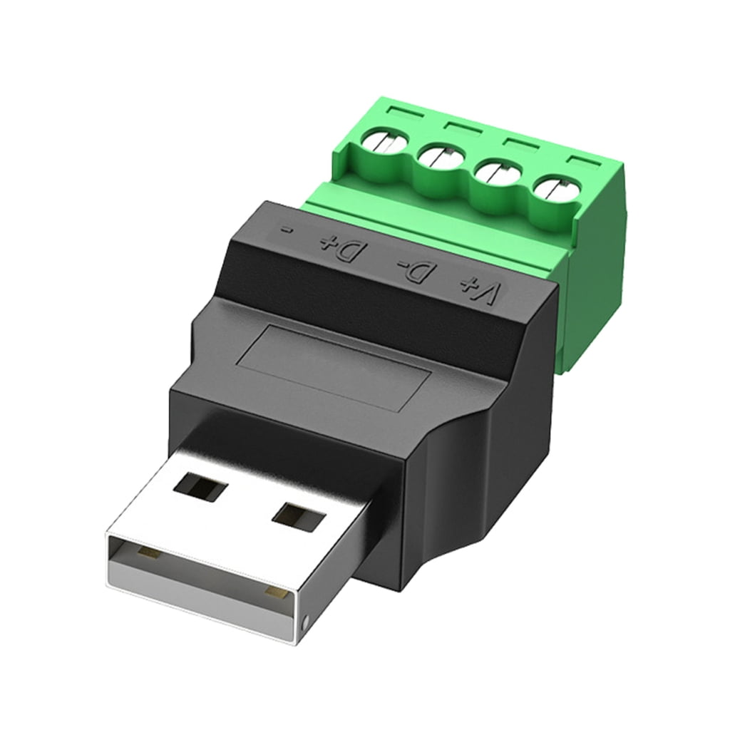 LIANXUE USB Connector USB 2.0 TypeA Female/Male to 4Pin Terminal Plug ...