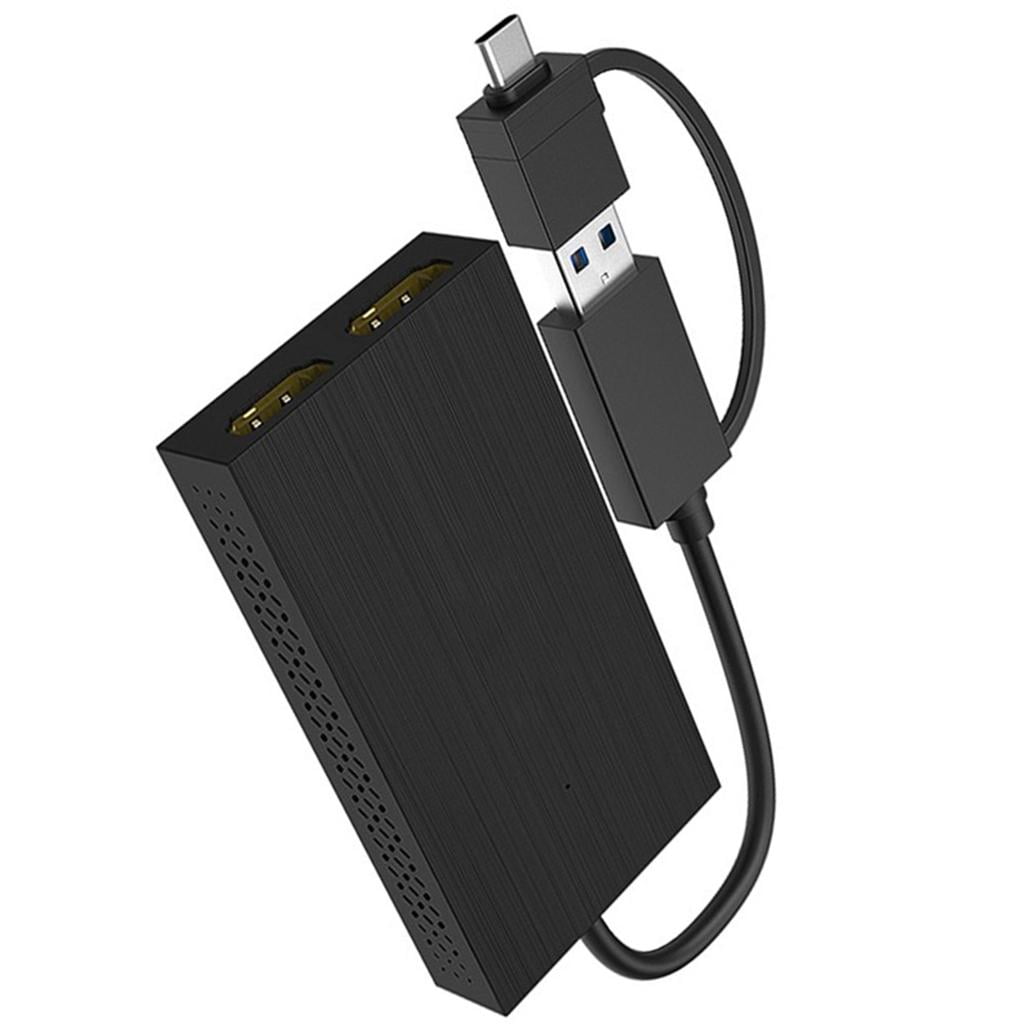LIANXUE USB TypeC Double Output Adapter Support 4k 3840x2160@30Hz for ...