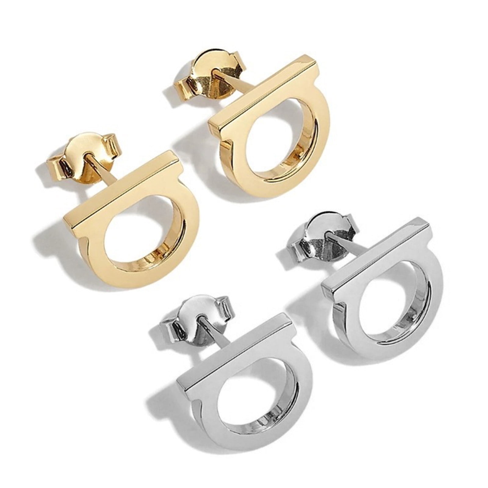 LIANXUE Versatile Stainless Steel Letter Earrings for Casual Wear or ...