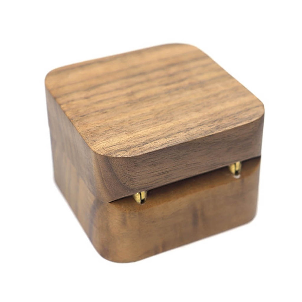LIANXUE Walnut Wood Jewelry Box Engagement Rings Gift Boxes Storage ...