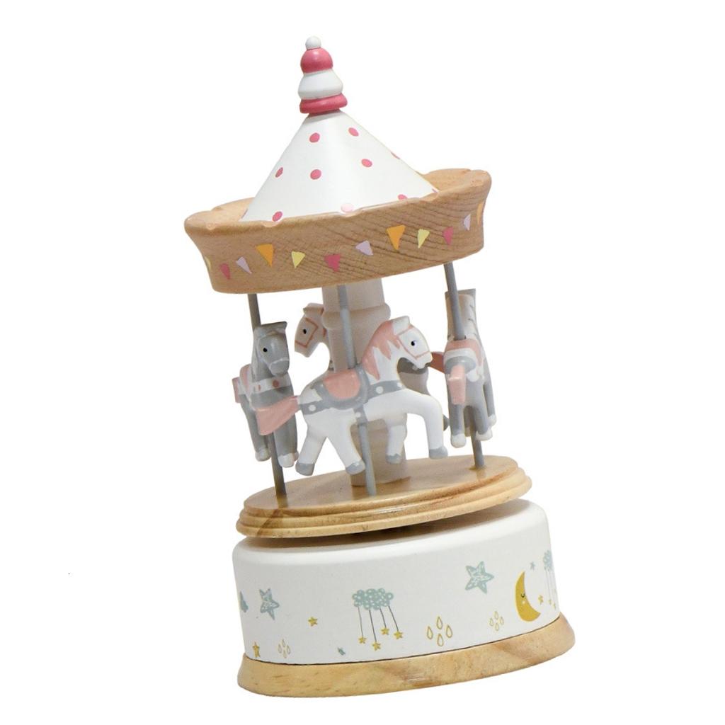 LIANXUE Classical Wind Up Horse Carousels Music Box For Home Decoration ...