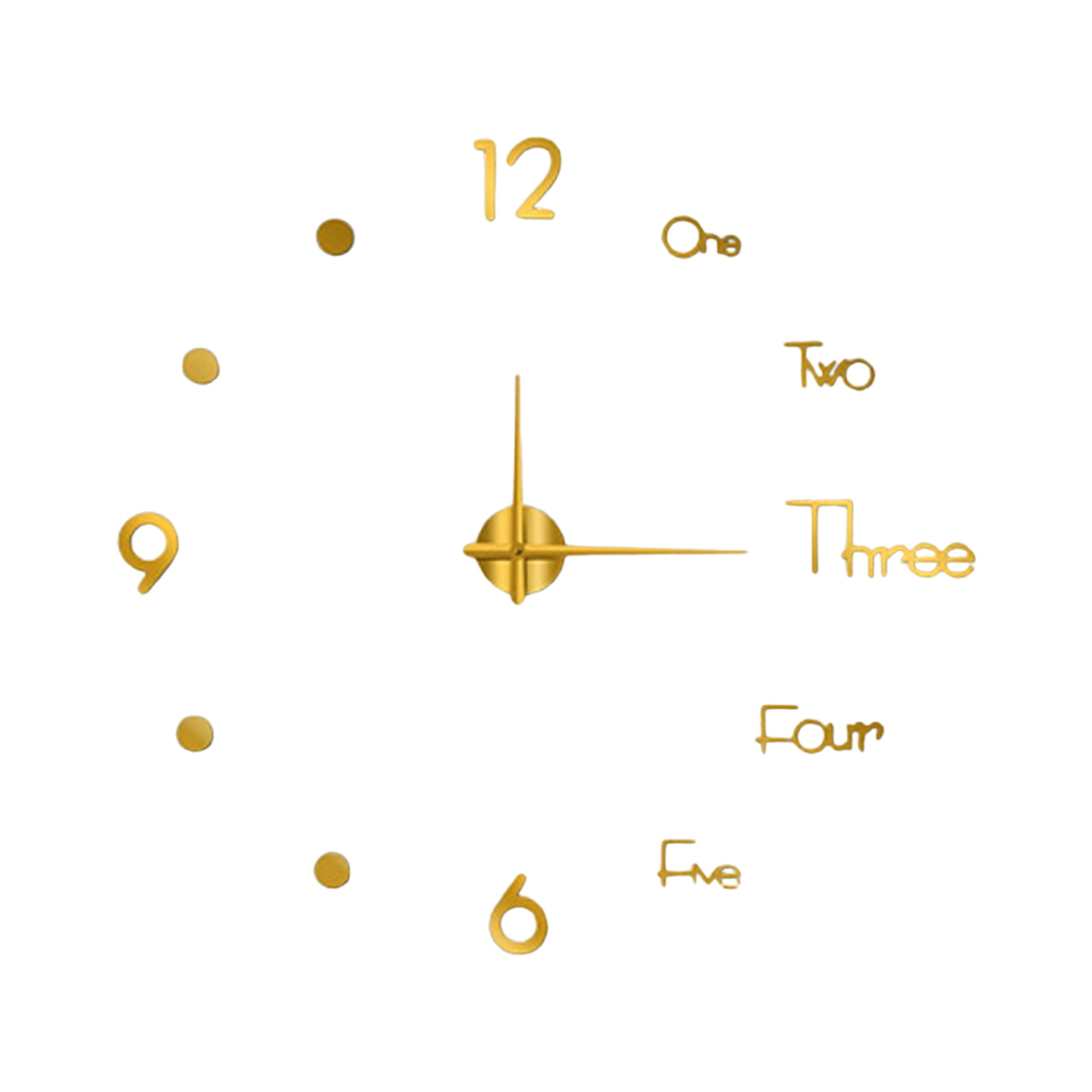 LIANXUE for Creative 3D Acrylic Mirror Stickers Wall Clocks DIY Digital ...