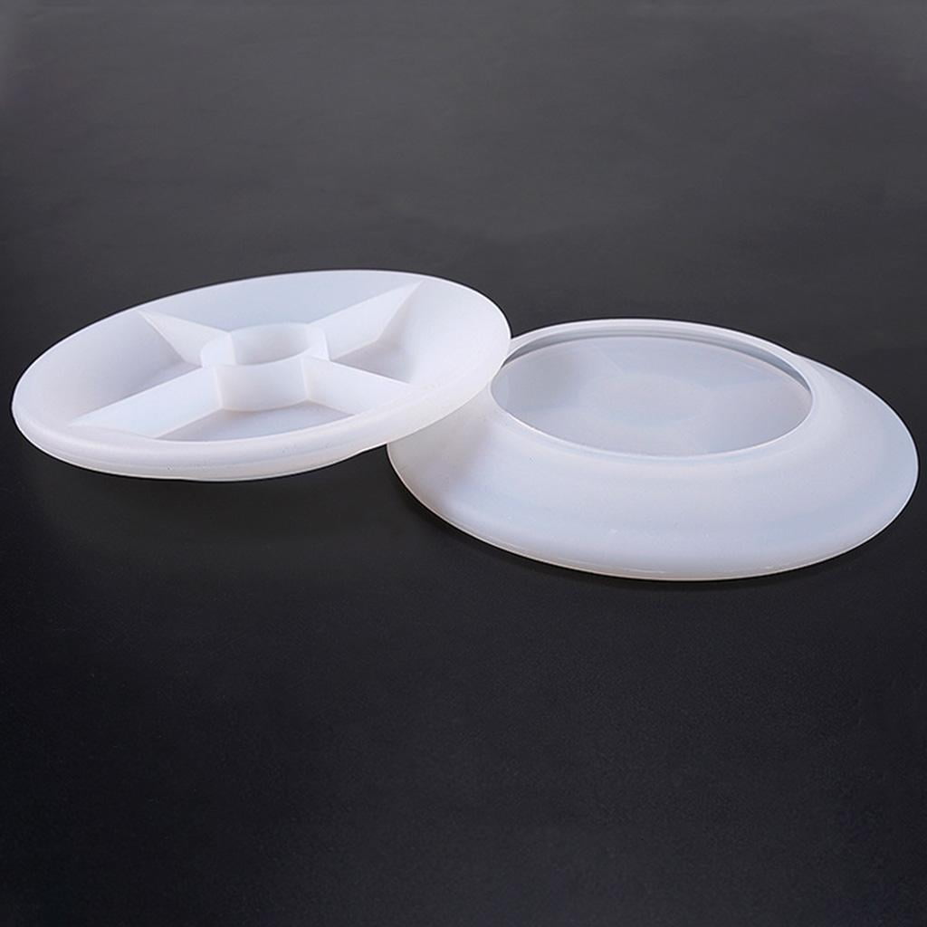 LIANXUEPractical Round Flat Plate Crystal Epoxy Resin Mold Mirror ...