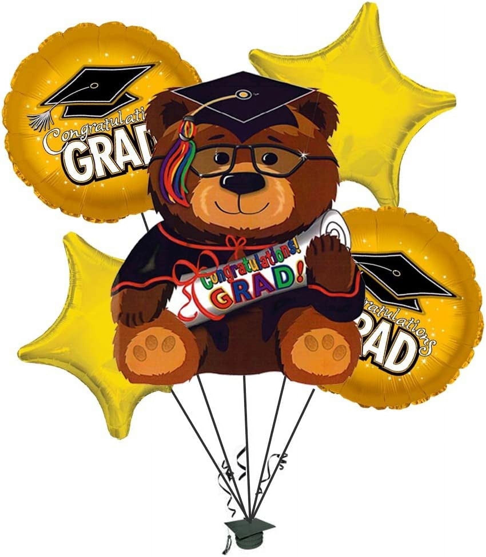 LIBAKUCN Congrats Grad Balloon Bouquet, Graduation Decoration Mylar ...