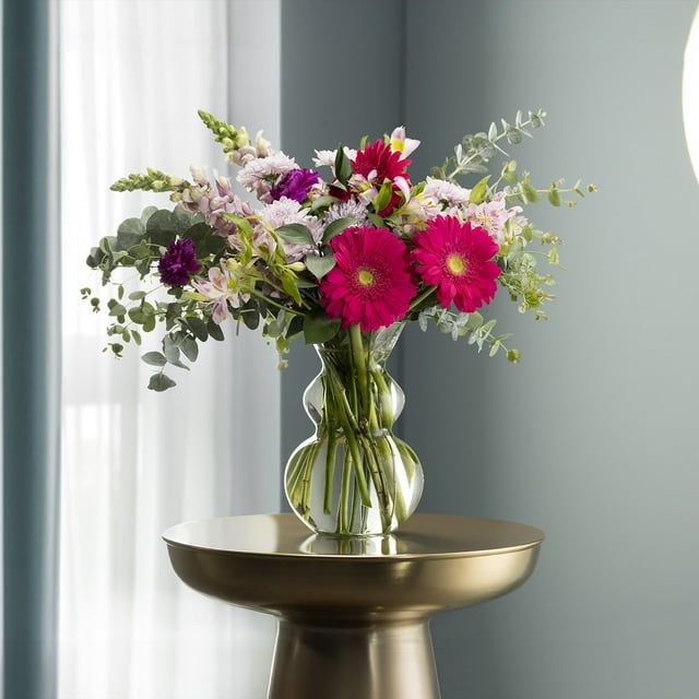 Libbey Clear Glass 9" Jubilee Floral Vase - Walmart.com