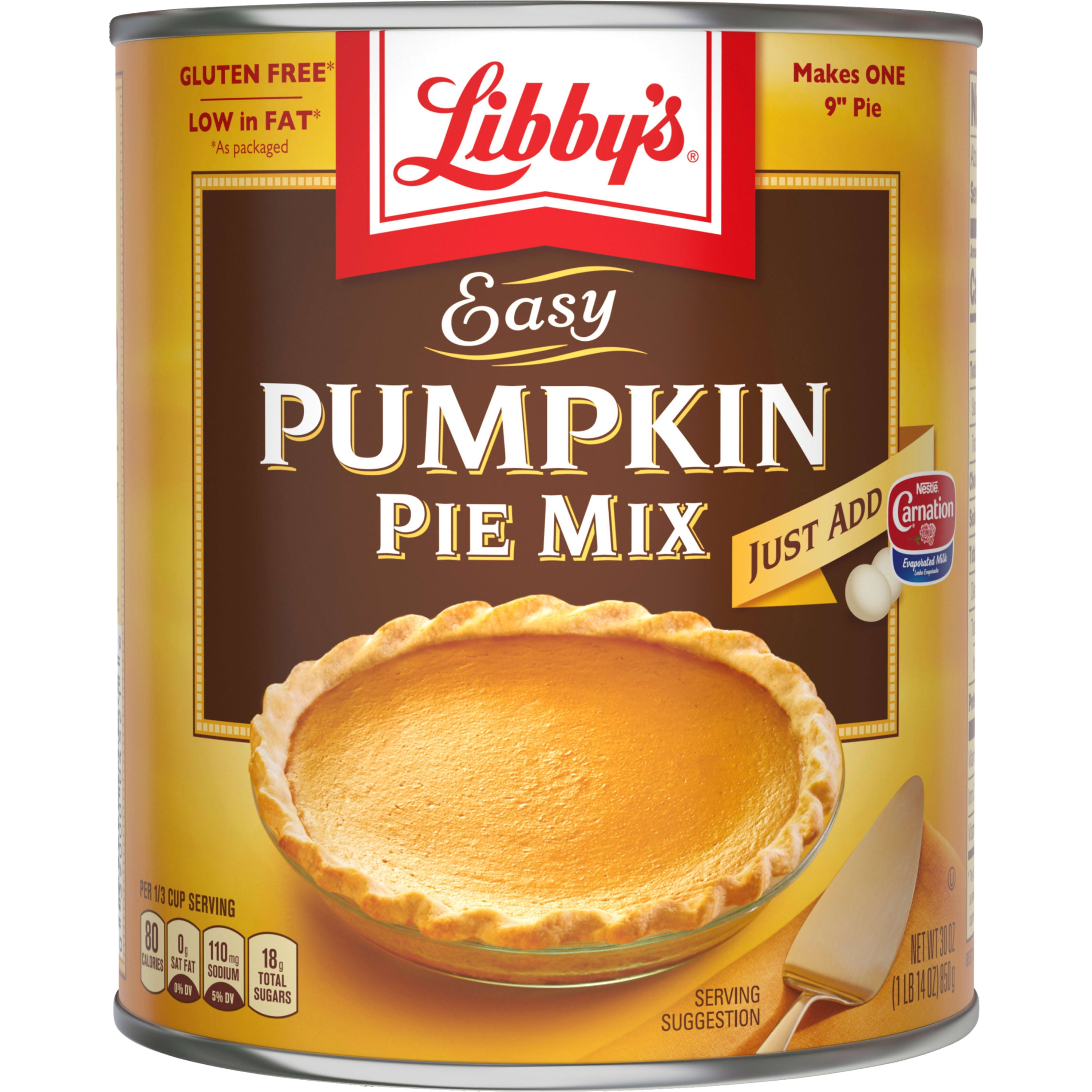 LIBBY'S Easy Pumpkin Pie Mix, Canned Pumpkin Pie Filling, Baking One 9-inch Pumpkin Pie 30 oz ...
