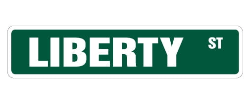 LIBERTY Street Sign new york world trade center | Indoor/Outdoor | 30 ...