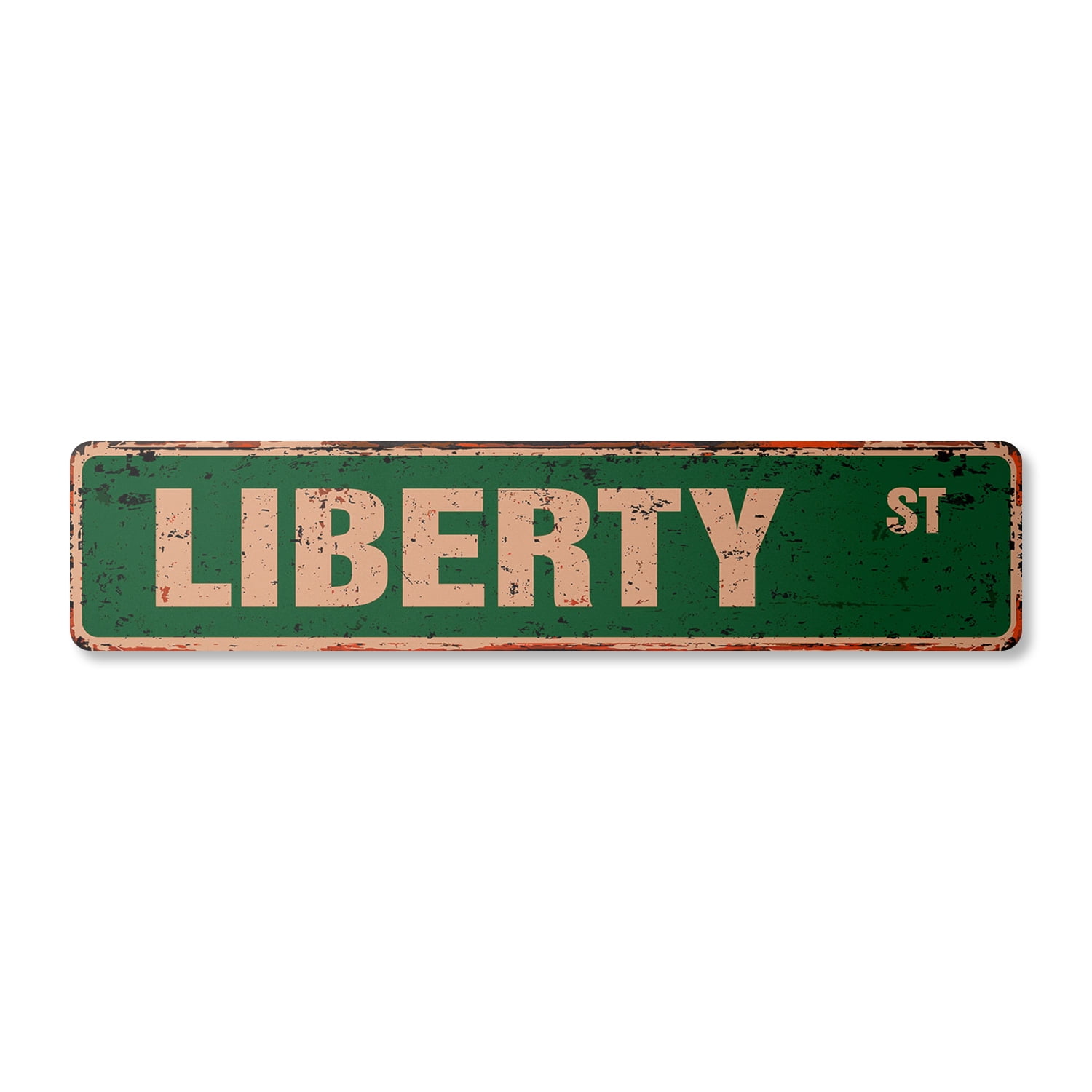 LIBERTY Vintage Aluminum Street Sign new york world trade center rustic ...