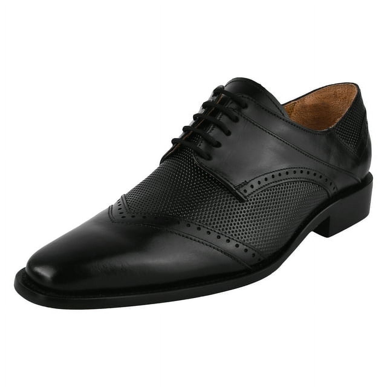 LIBERTYZENO Mens Classic Leather Formal Oxford Shoes, Black - Walmart.com