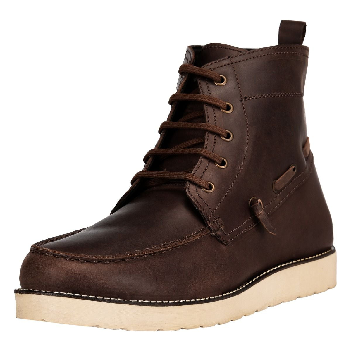 LIBERTYZENO Mens Cow Hide Casual High Neck Shoes, Brown - Walmart.com