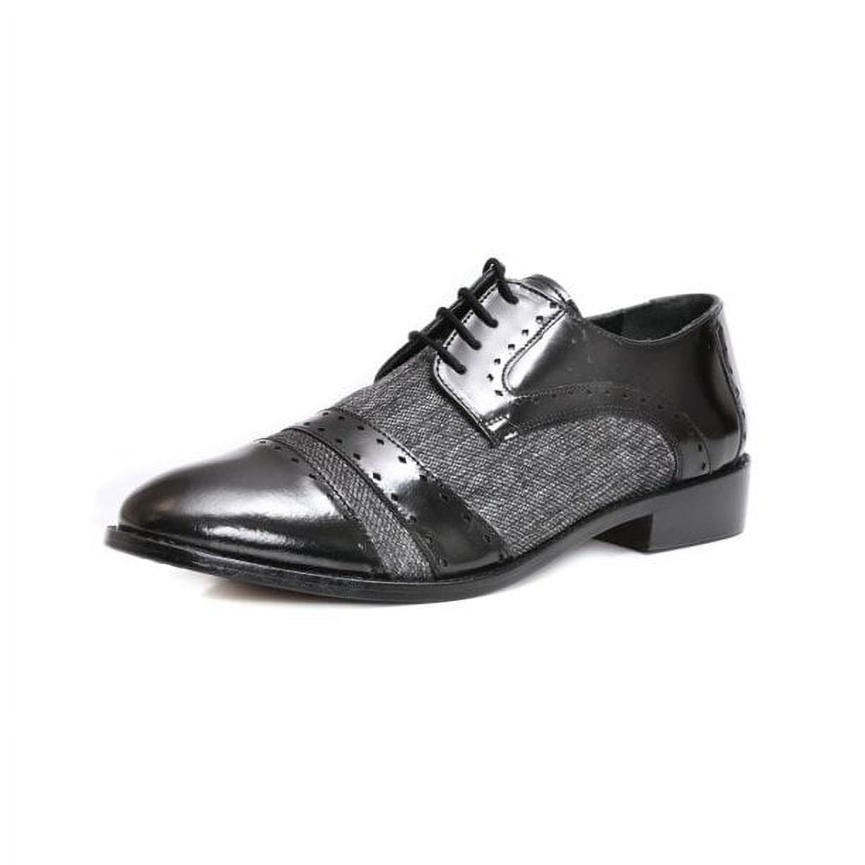 LIBERTYZENO Mens Leather Oxford Classic Lace Up Formal Brogue Dress ...