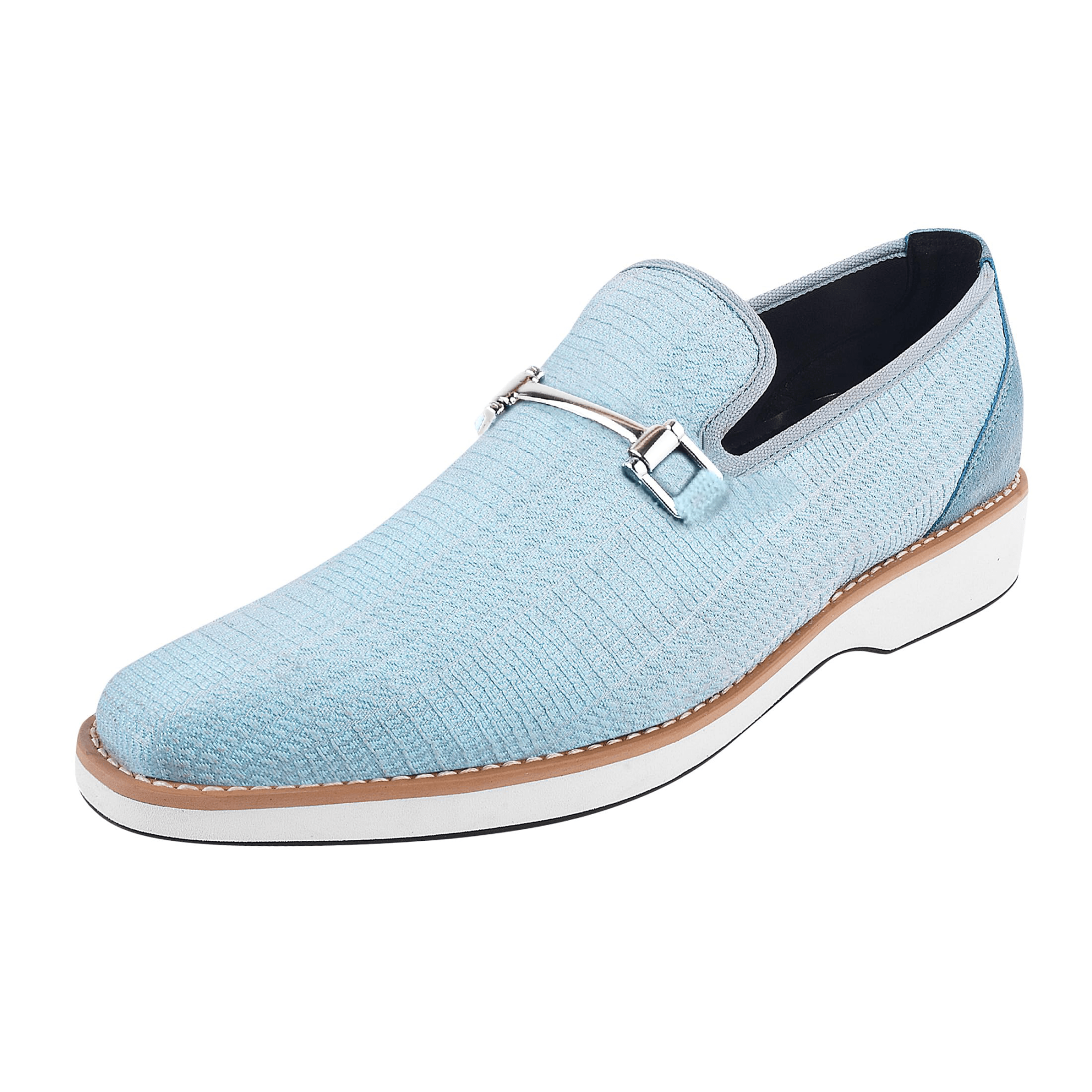 LIBERTYZENO Mens Loafer Textile Shoes With Buckle Casual Slip On Shoes ...