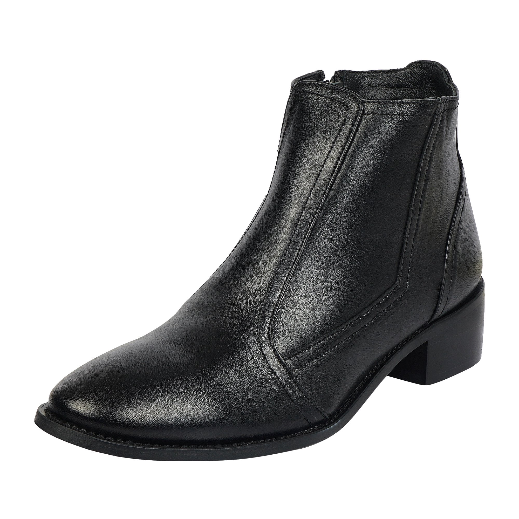 Libertyzeno Womens Leather Chelsea Ankle Boots Black