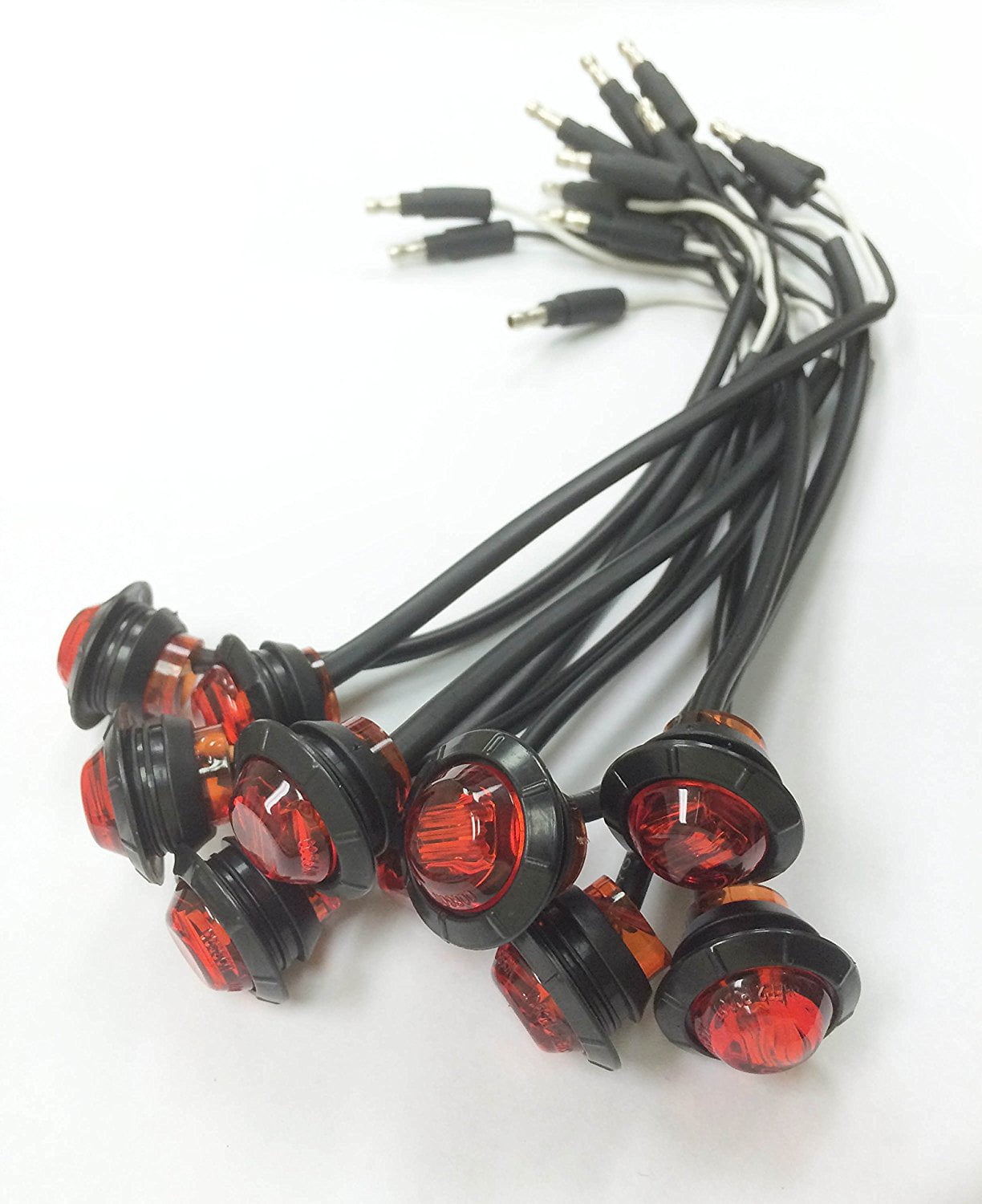 LIBRA 3/4 in Red LED Clearance Lights 12V fits Trailer, Truck, RV 10 ...