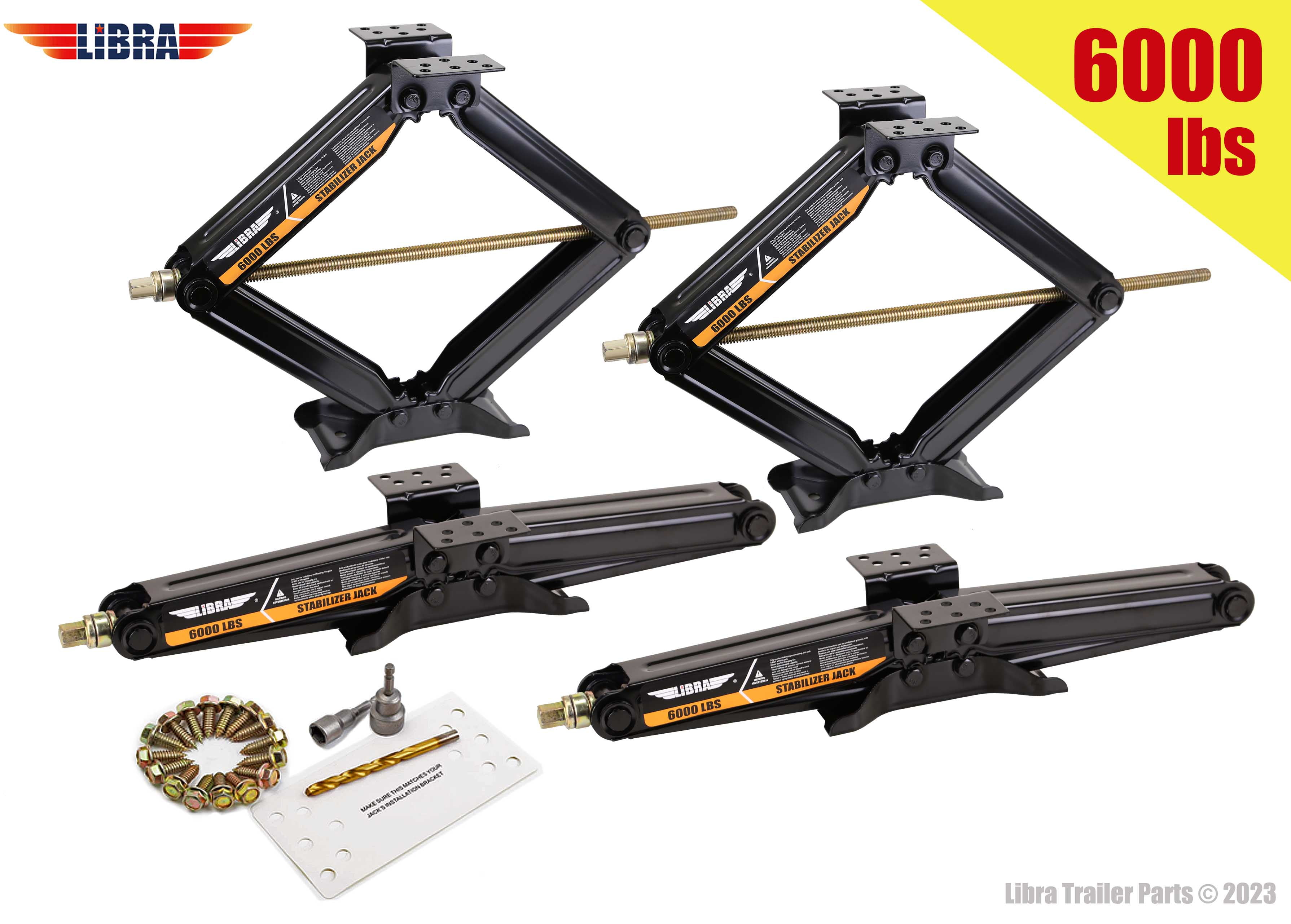 Free Shipping! \LIBRA 6000lbs 24\\ Stabilizer Scissor Jacks for RV ...