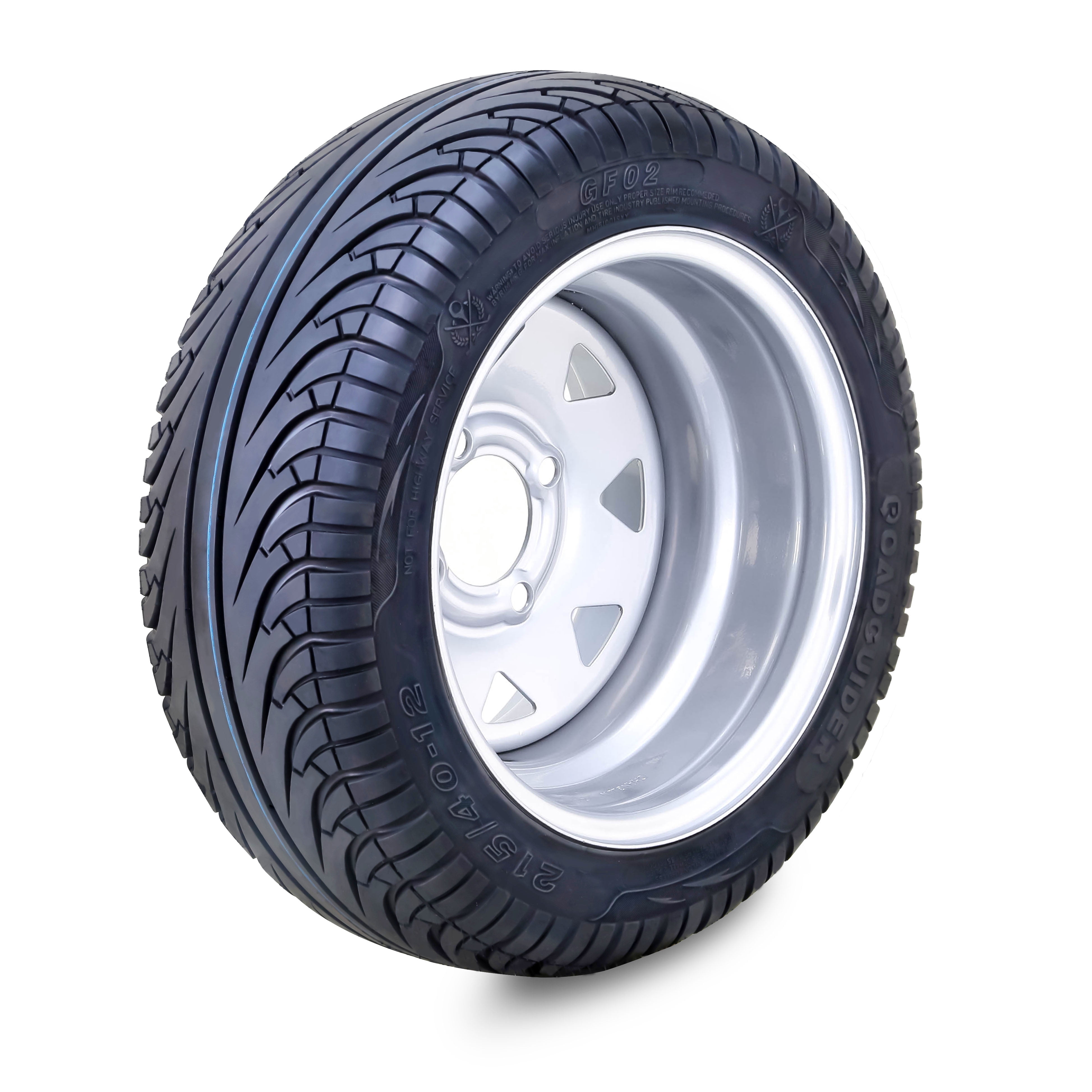 LIBRA Golf Cart Tire Wheel Assembly 215/40-12 with Silver Wheel 4x4 ...