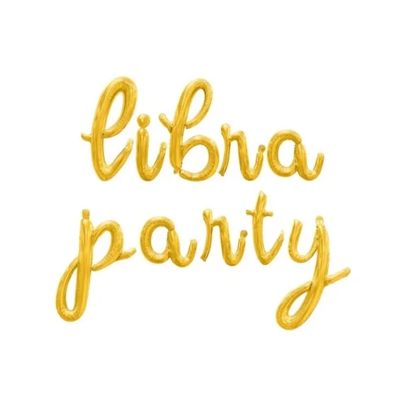 LIBRA PARTY Cursive Letter Balloon Banner - Zodiac Birthday Party ...
