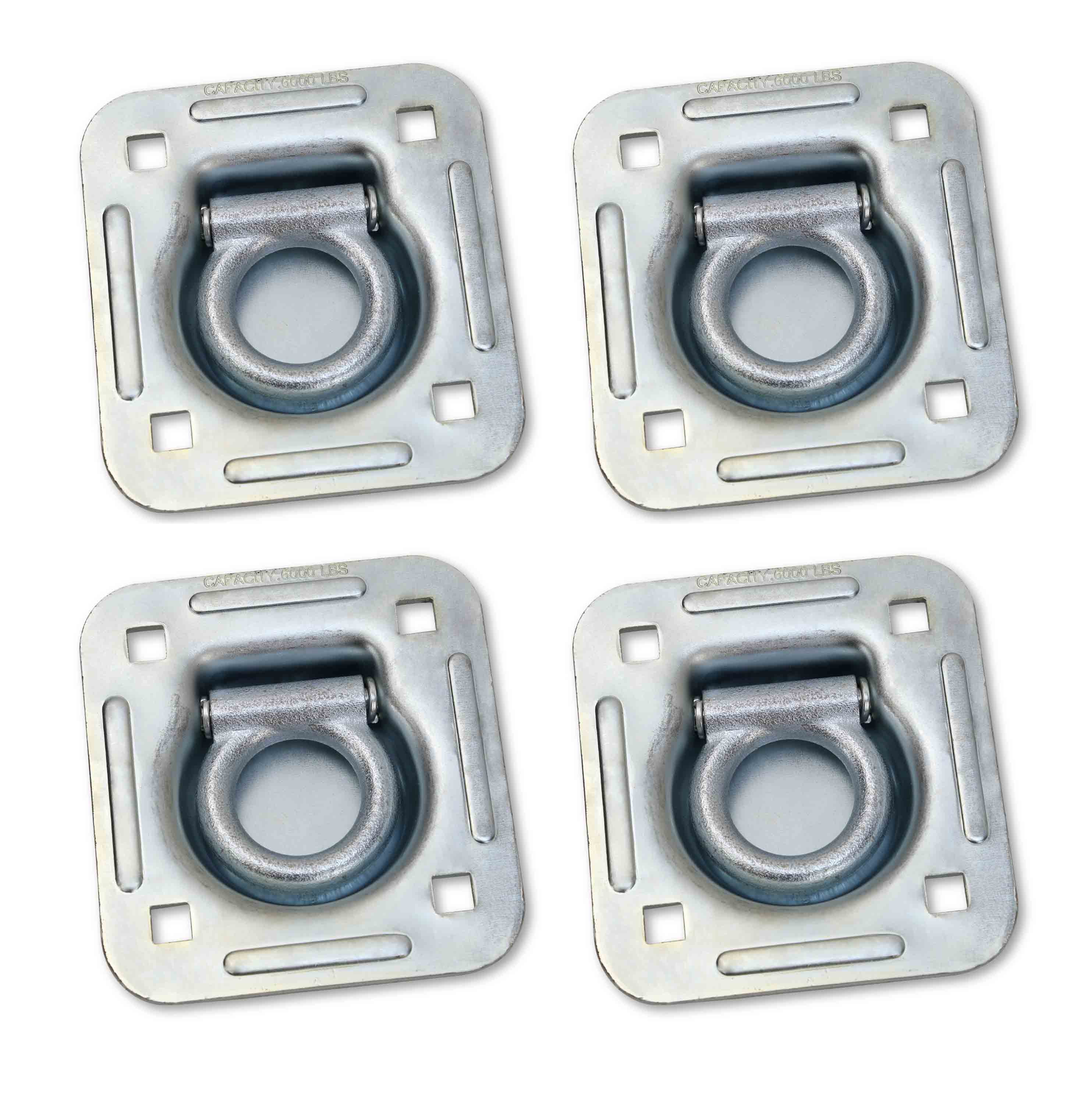 LIBRA Recessed D-Rings for Trailer RV Flush Mount Tiedown- Pack 4-27023 ...