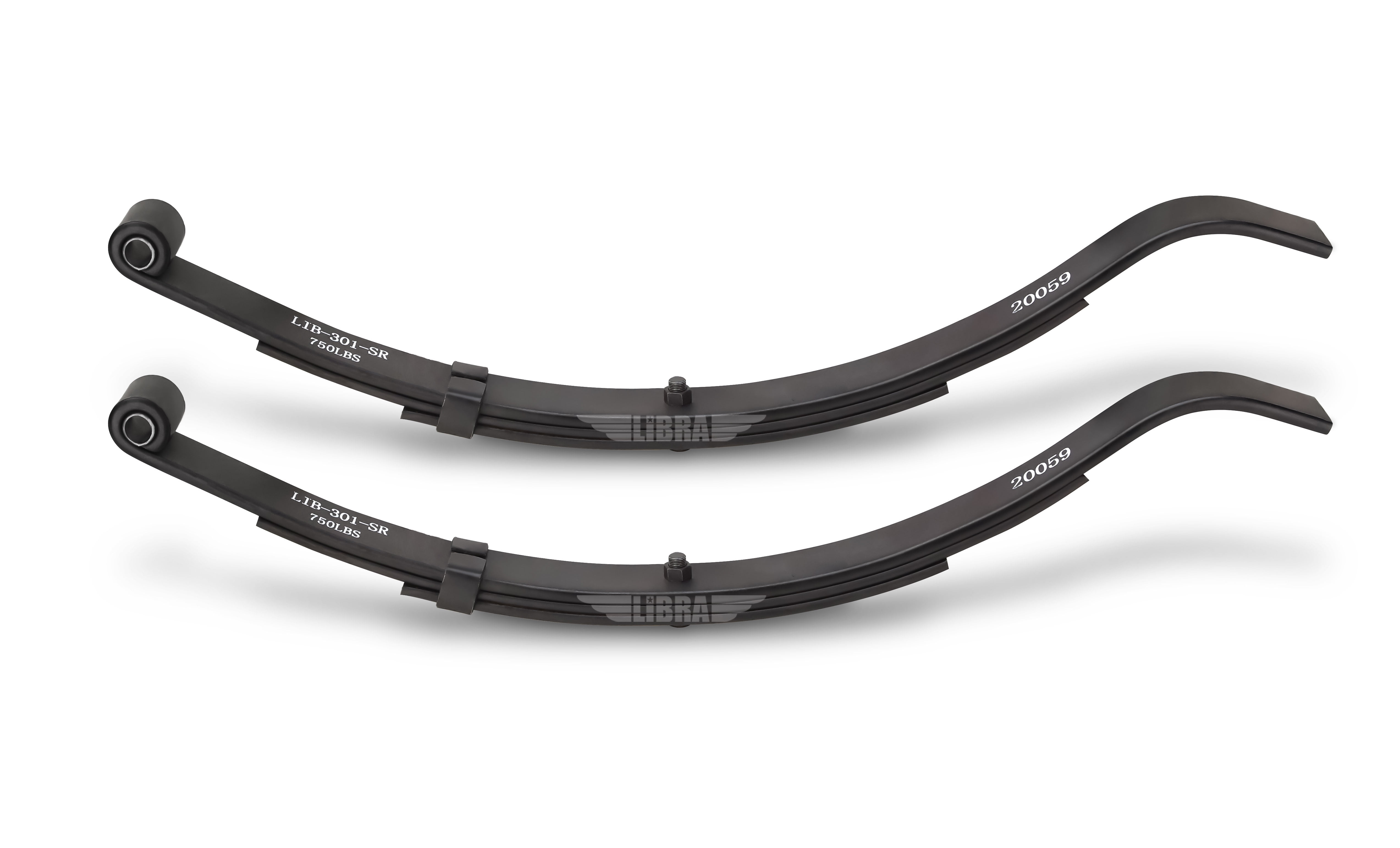 LIBRA Trailer Leaf Spring 3 Leaf Slipper 750lbs Cap for 1500lbs Axle ...