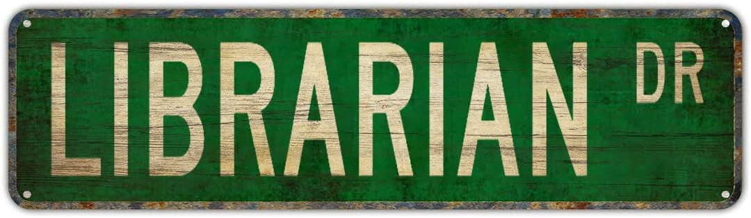 LIBRARIAN DR Vintage Signs Retro Tin Signs Art Plaque Aluminum Sign for ...