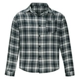 LIBRCLO Mens Button Down Shirts with Pockets Long Sleeve Plaid Shirts ...