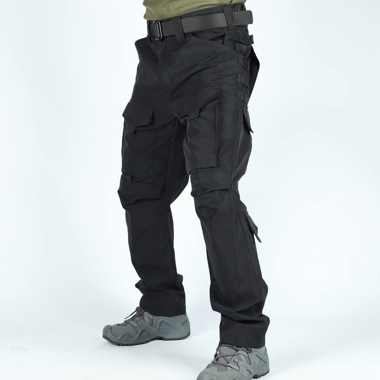 LIBRCLO Mens Cargo Pants Slim Fit Casual Solid Color Pants with ...