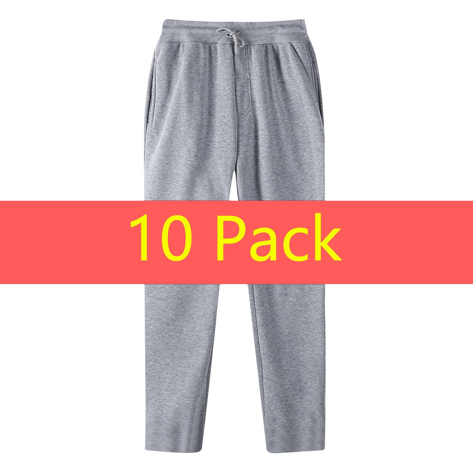 LIBRCLO Mens Sweatpants Open Bottom Solid Color Casual Jogger Pants ...