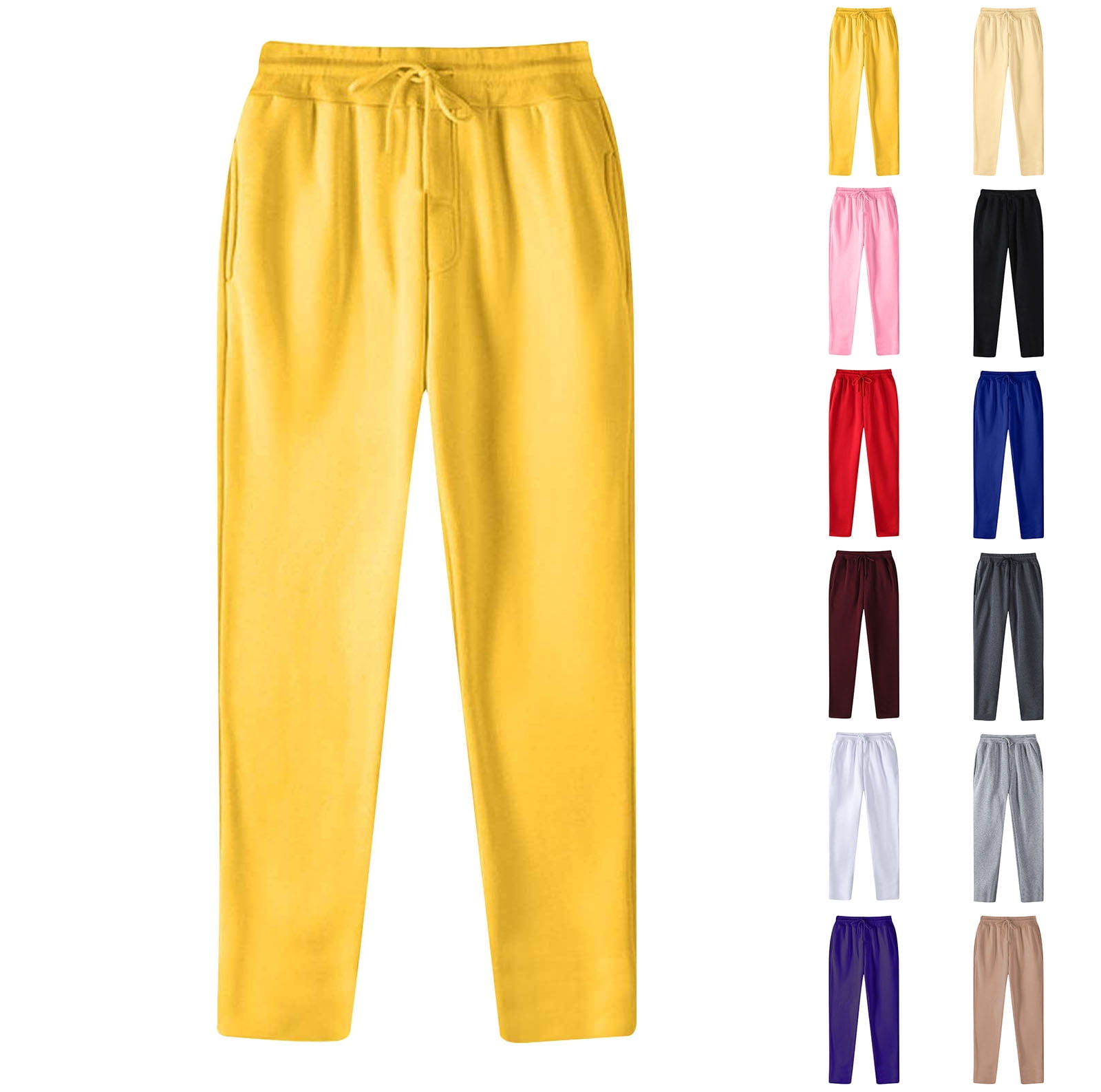 LIBRCLO Mens Sweatpants Open Bottom,Baggy Jogger Pants with Pocket ...