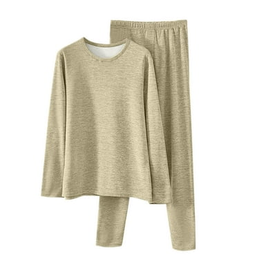 LIBRCLO Mens Thermal Underwear Sets Winter Fleece Stretchy Base Layer ...