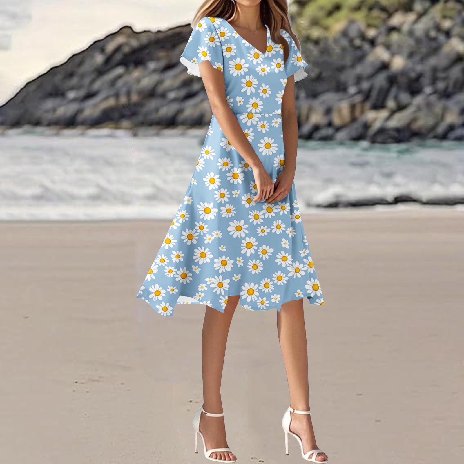 LIBRCLO Summer Dresses for Women 2026 Casual Comfortable Sundress ...
