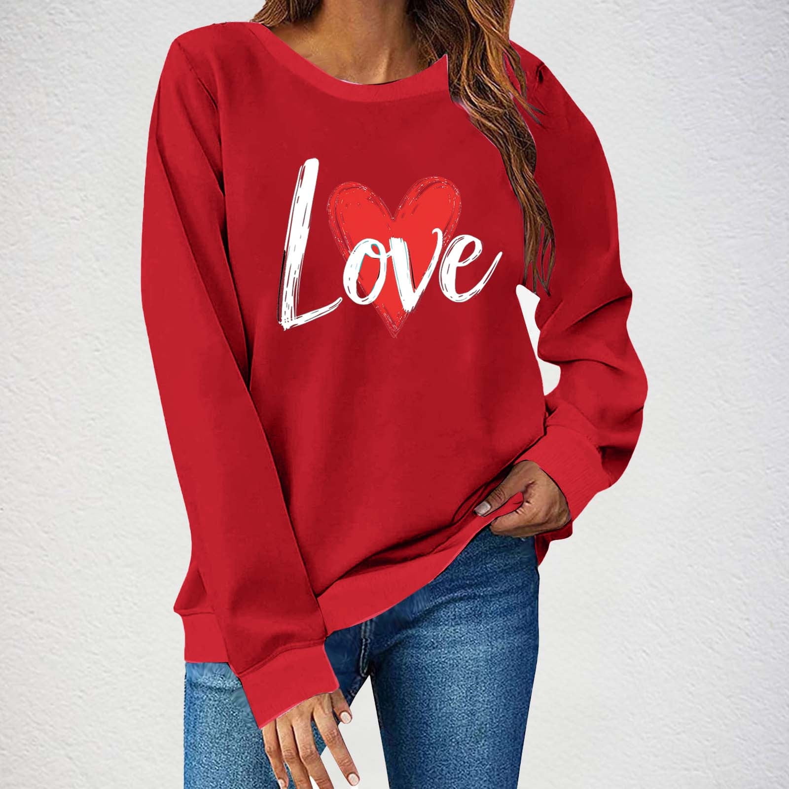LIBRCLO Valentine Womens Sweatshirts for Spring, Winter Fashion Long ...