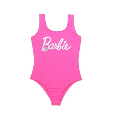 Barbie Girls One Piece Swimsuit Roseo Letter Print Flutter Summer ...