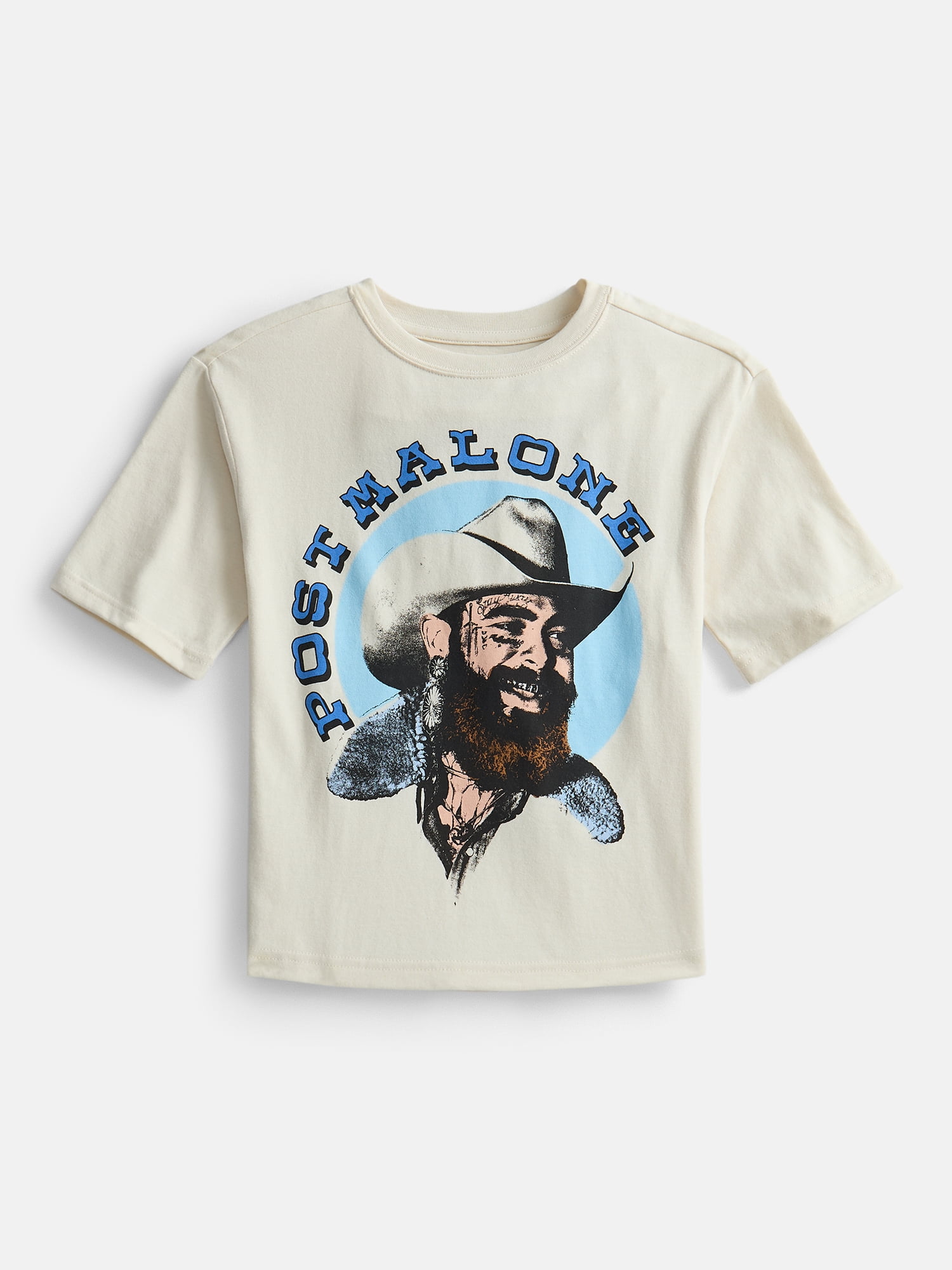 Post Malone Boy’s Retro Graphic Crewneck Tee with Short Sleeves, Sizes ...