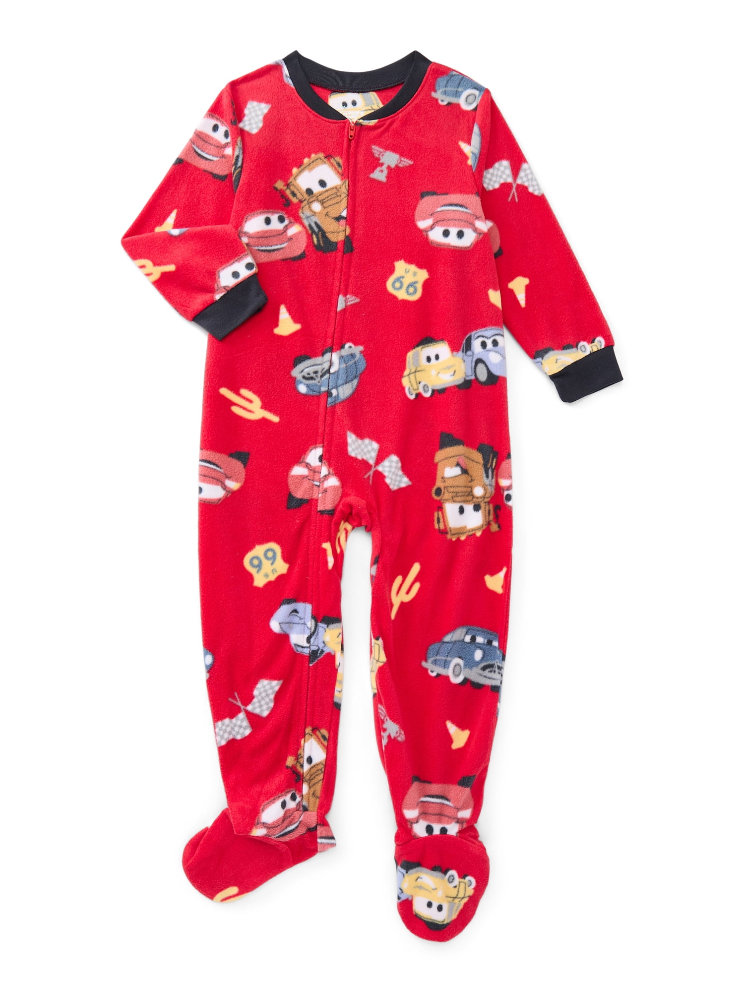 Disney Pixar Cars Toddler Unisex One Piece Sleeper Pajamas, Sizes 12M ...