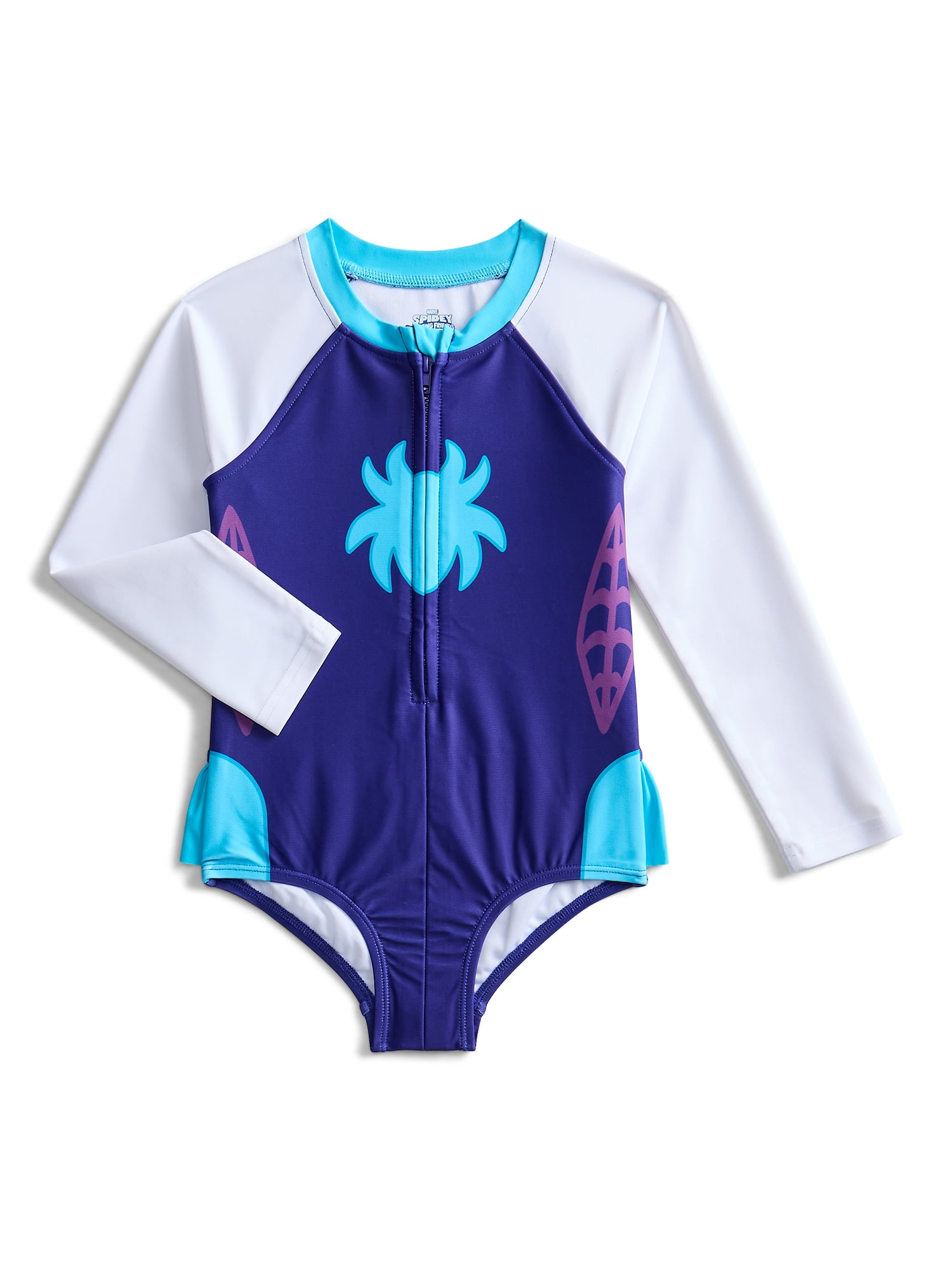 Character Toddler Girl Cosplay One- Piece Zip Swimsuit, Sizes 2T-5T ...
