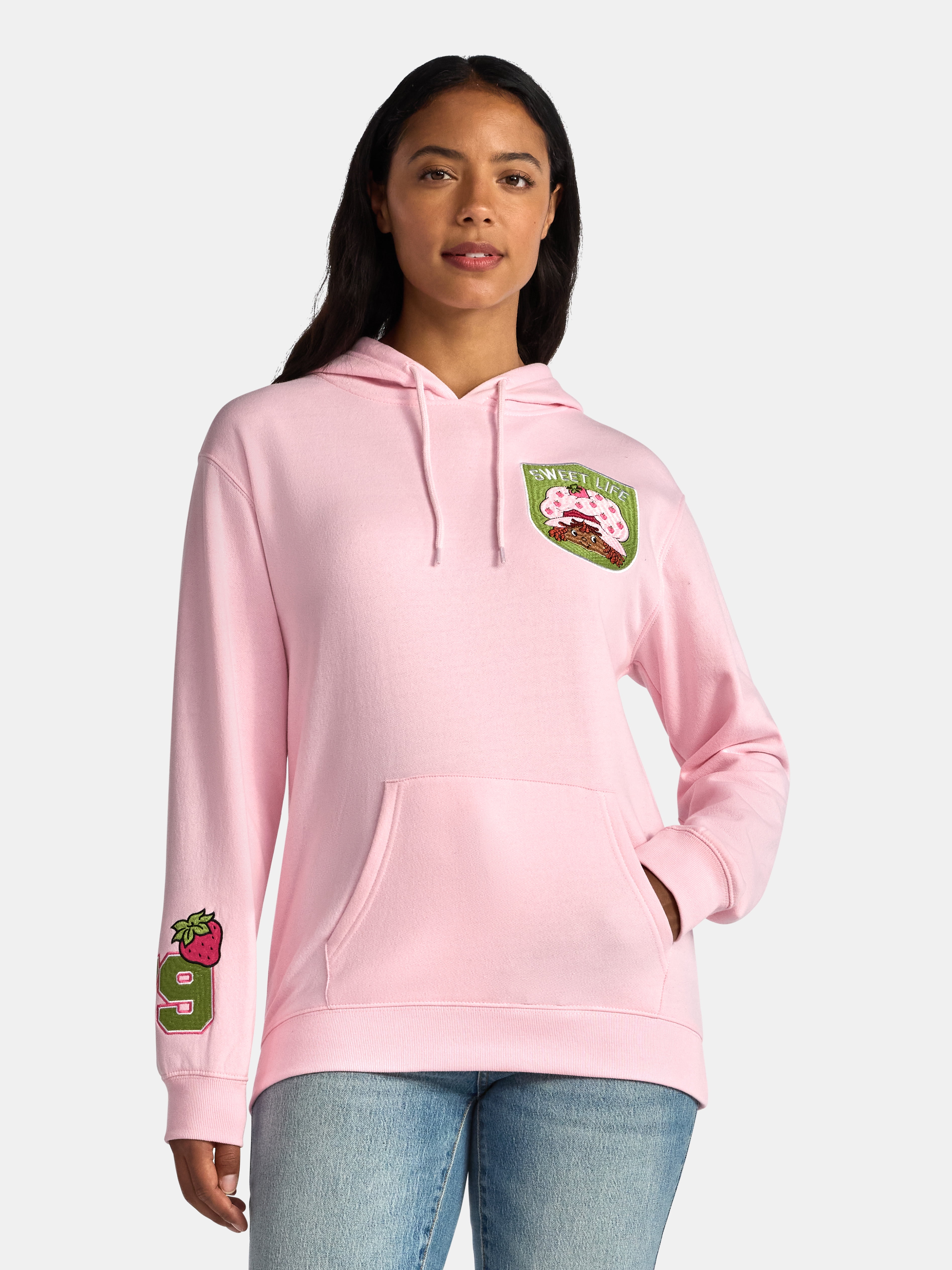 Strawberry Shortcake Women's Front Back Embroidered Graphic Hoodie ...
